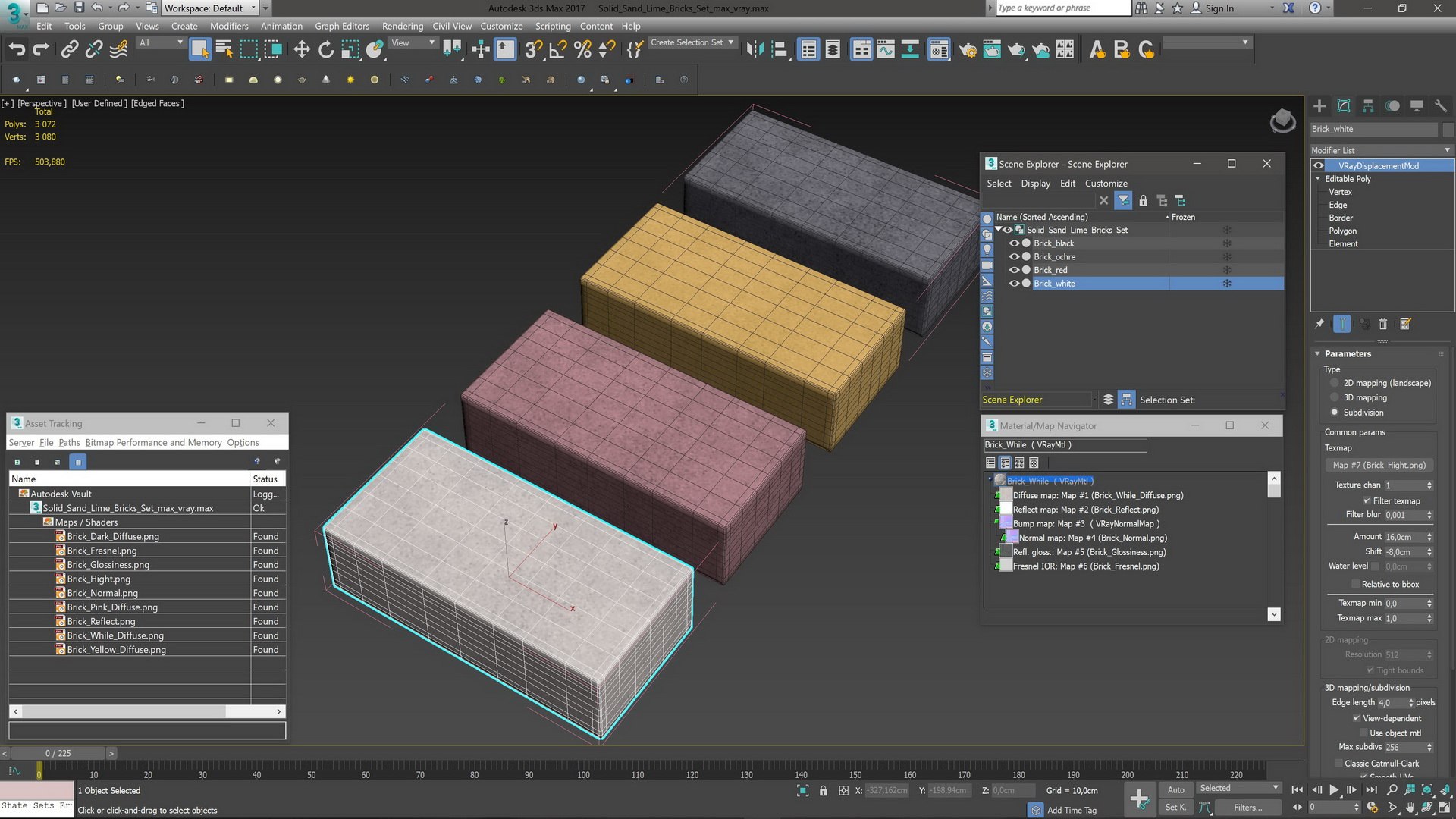 Solid Sand Lime Bricks Set 3D model - TurboSquid 2146147