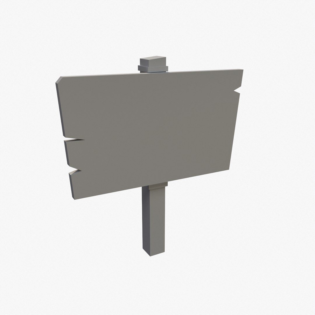 3D LowPoly Sign - TurboSquid 2067459