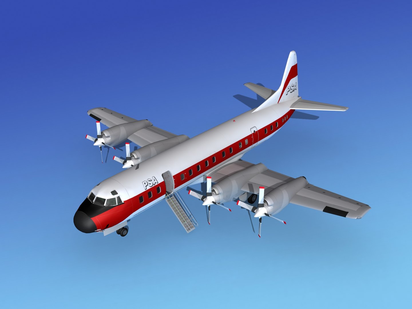 propellers l188 electra lockheed 3d 3ds