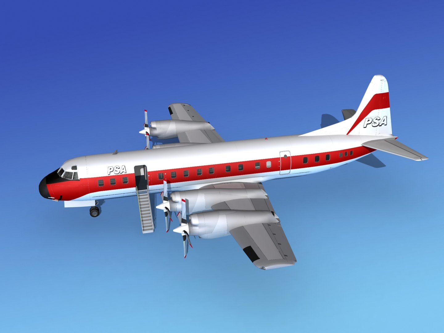 propellers l188 electra lockheed 3d 3ds