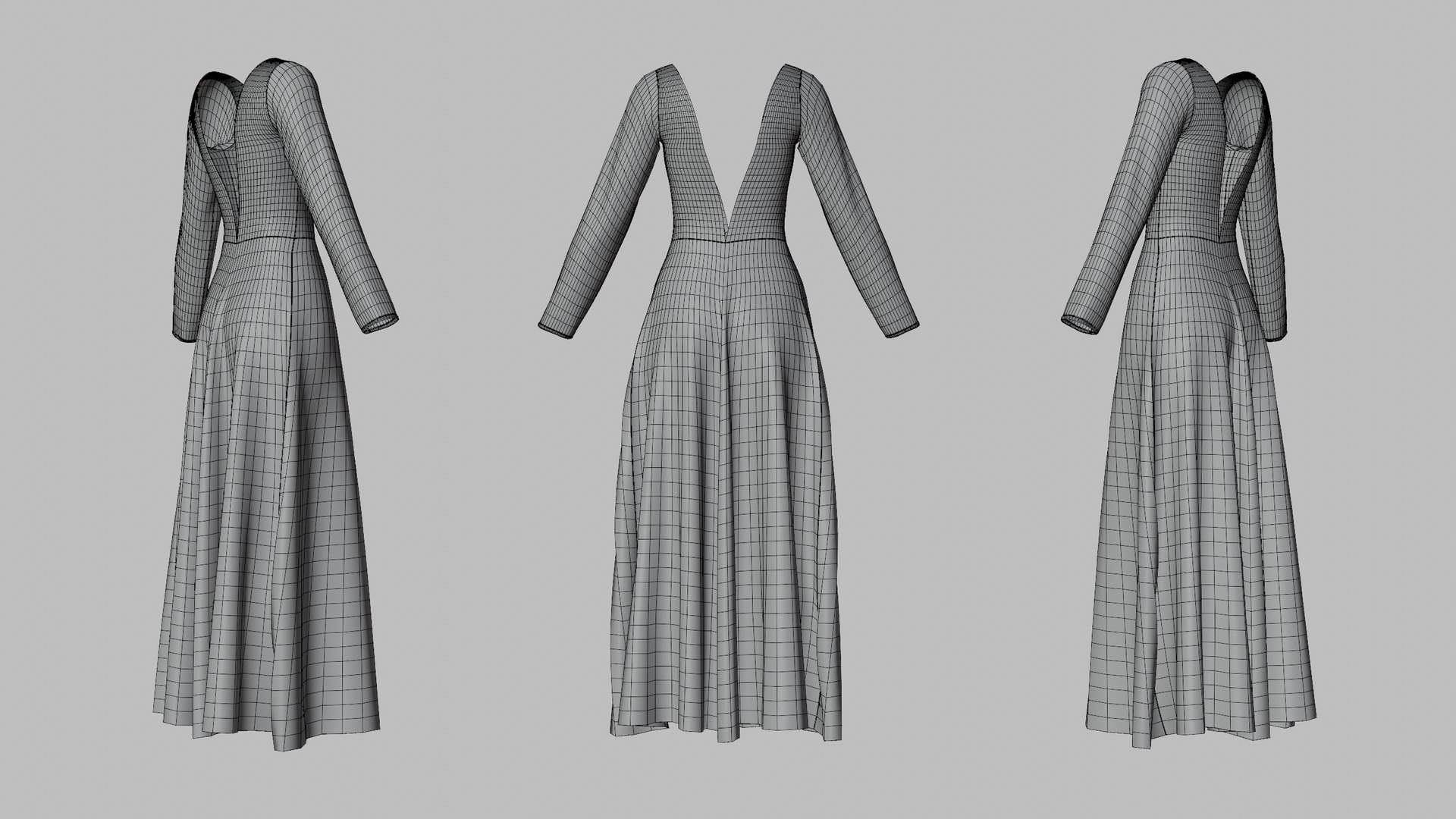 3D Dress 35 Light Blue Model - TurboSquid 2518745