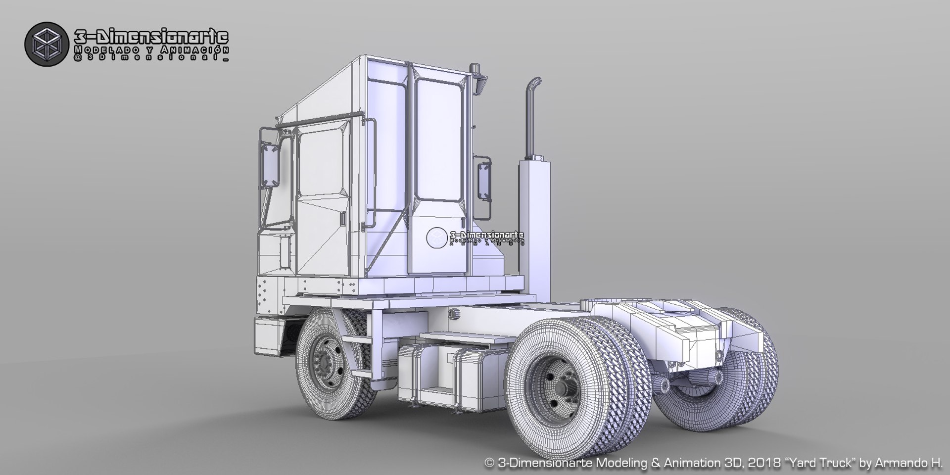 3D truck containers yard - TurboSquid 1262555