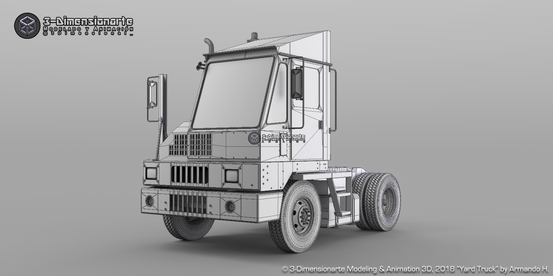 3D truck containers yard - TurboSquid 1262555