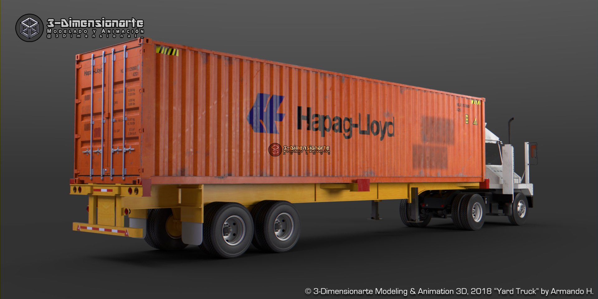 3D Truck Containers Yard - TurboSquid 1262555