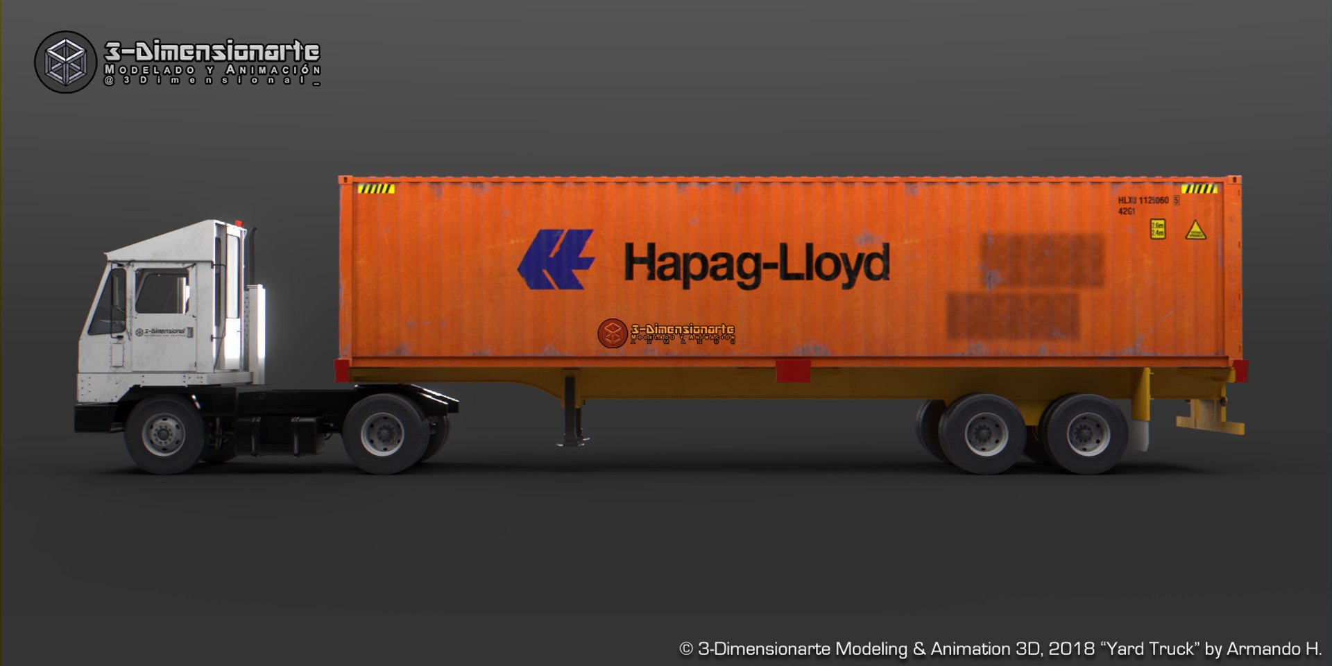 3D Truck Containers Yard - TurboSquid 1262555