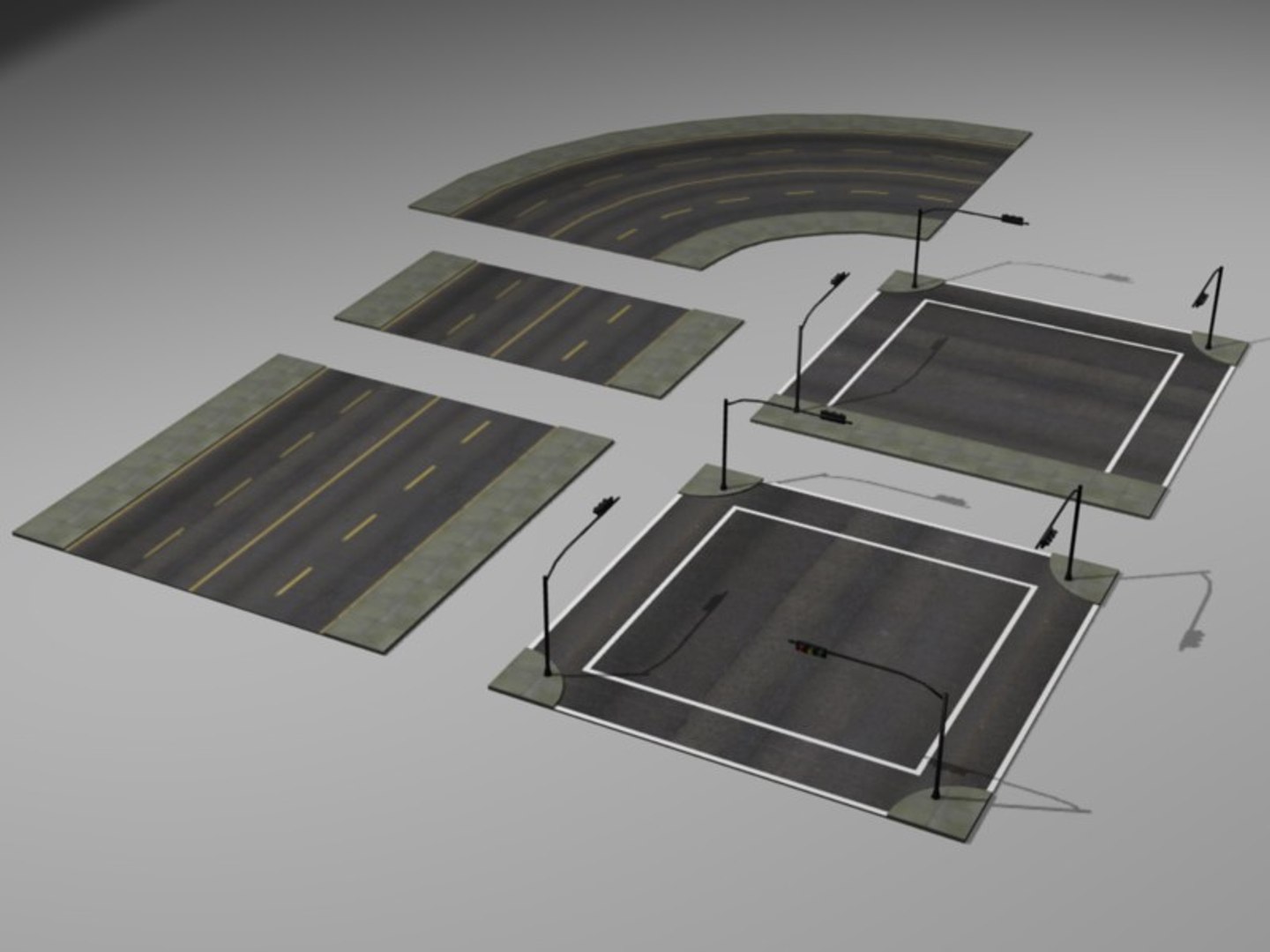 Road Intersection 3d Model