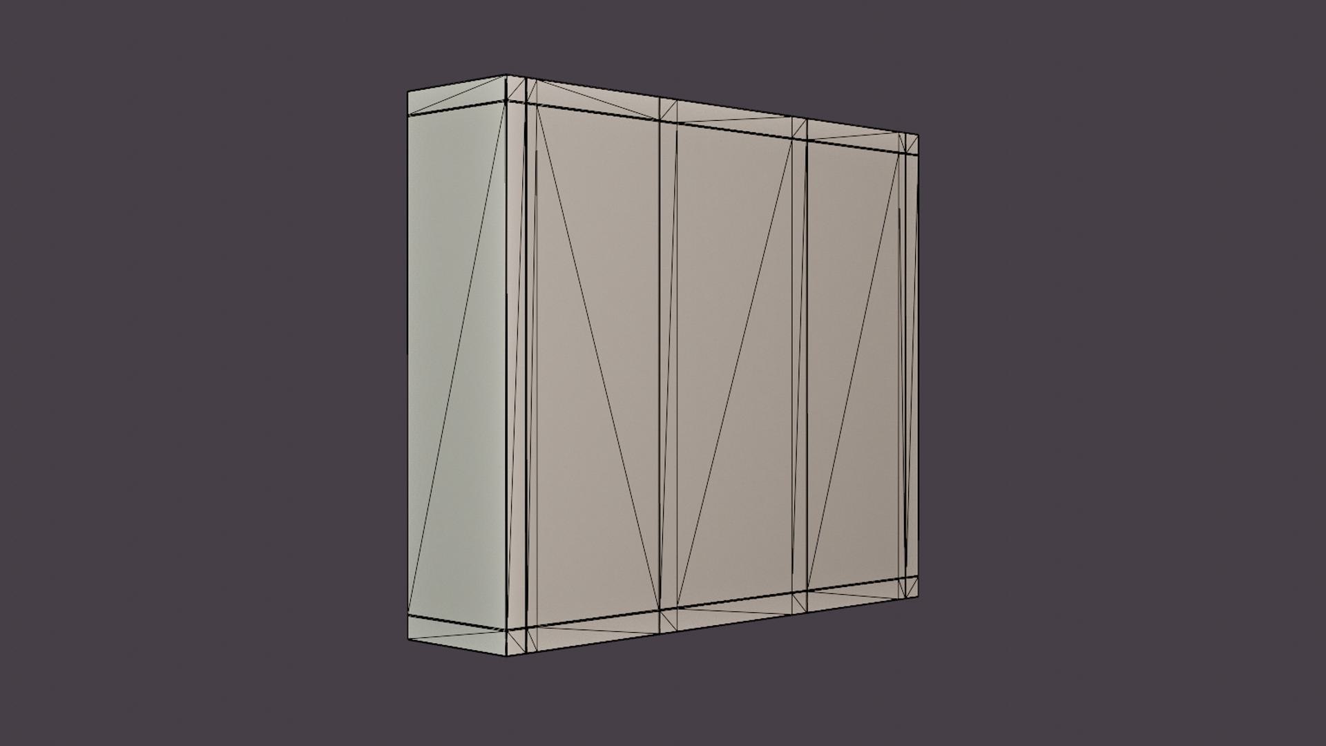 Vesper Wardrobe 250 Cm 3 Sliding Doors Black 3D Model - TurboSquid 2233322