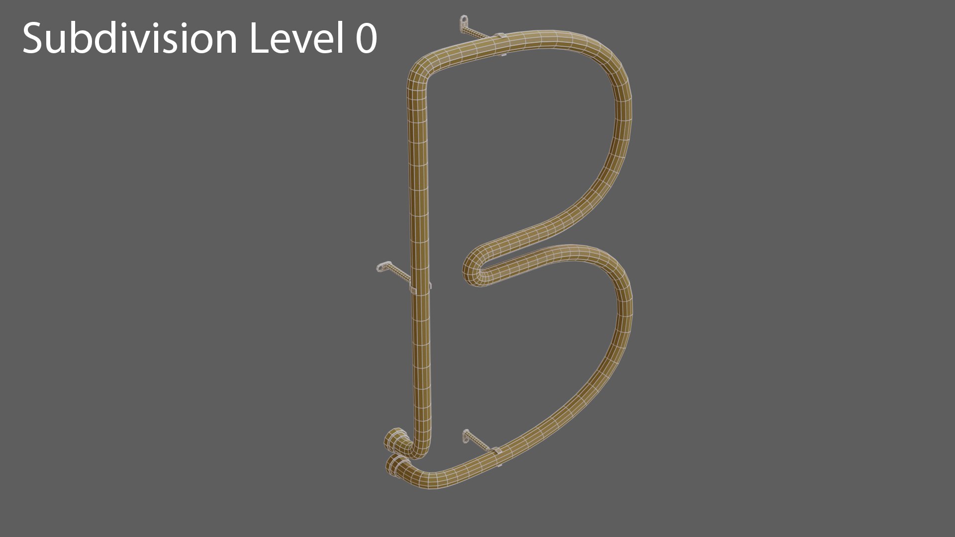 Neon Red Alphabet B 3D Model - TurboSquid 2135778