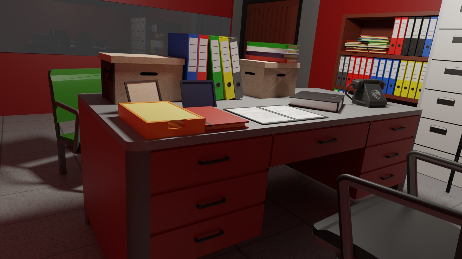 3D Office Space Interior - TurboSquid 1924040