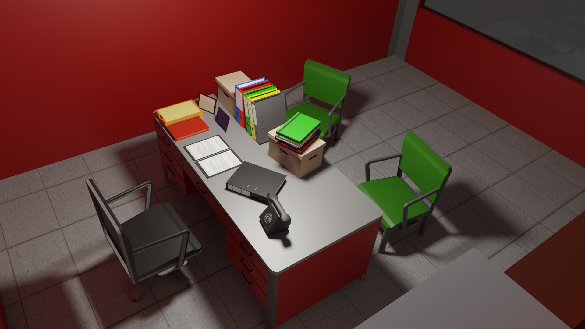 3D Office Space Interior - TurboSquid 1924040