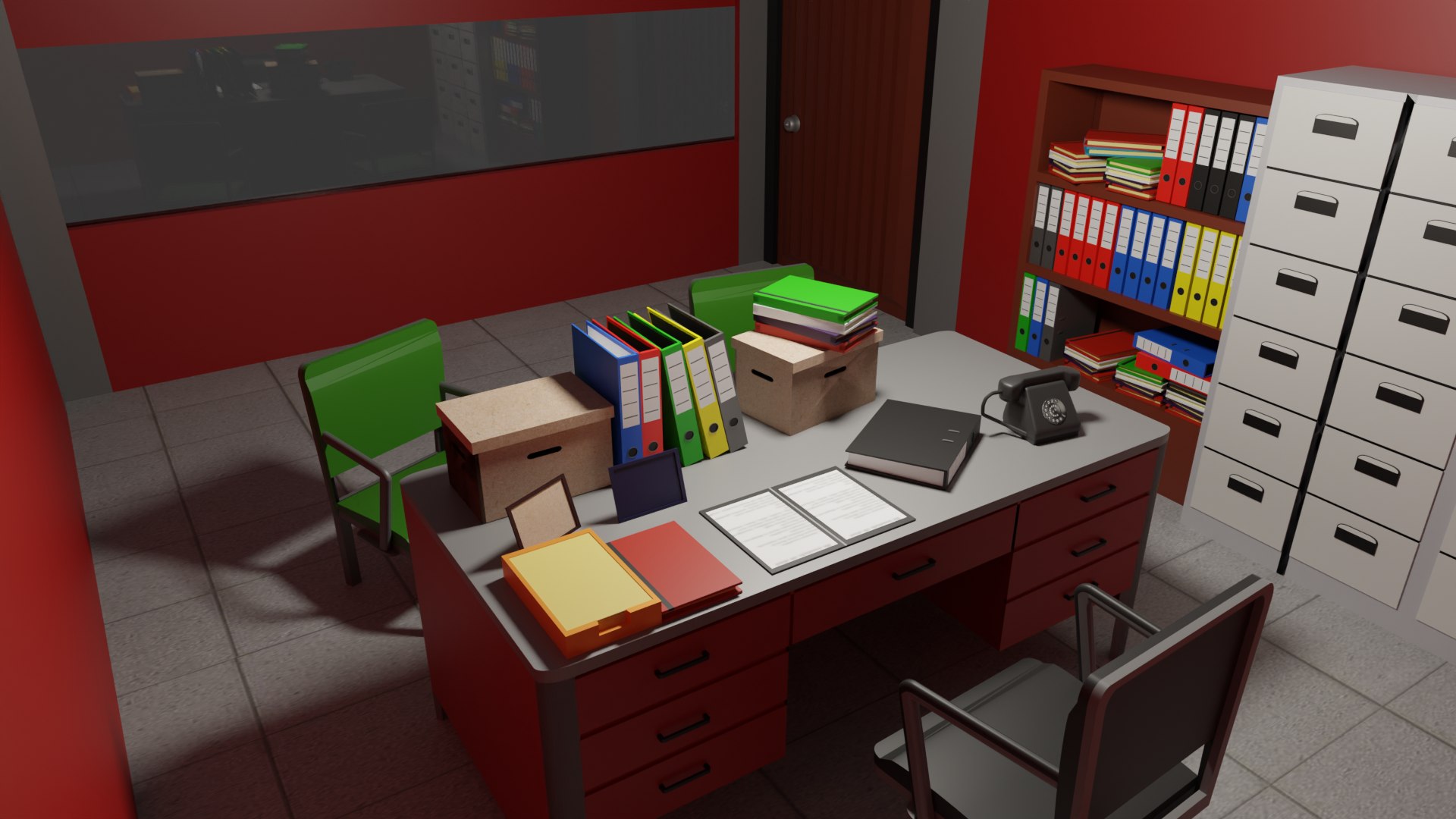 3D Office Space Interior - TurboSquid 1924040