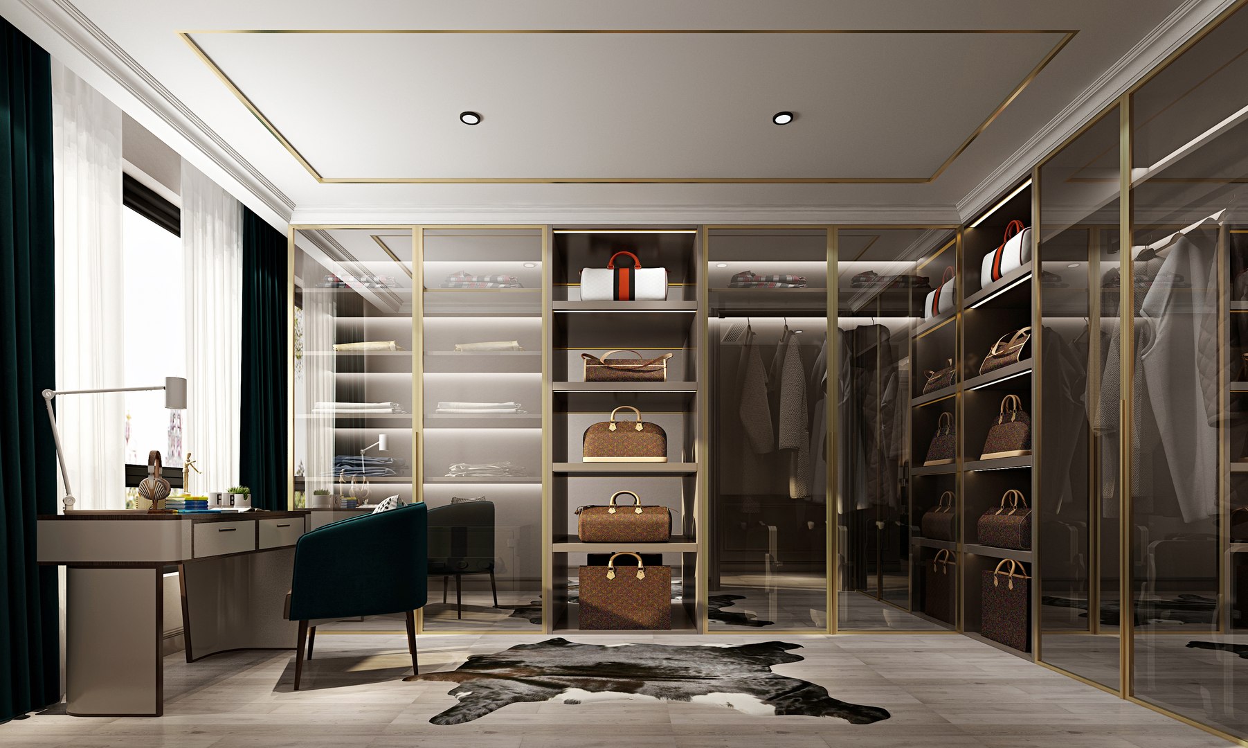 3D Luxury Closet - 14 Walk-in Glass Wardrobe Scenes - TurboSquid 2438798