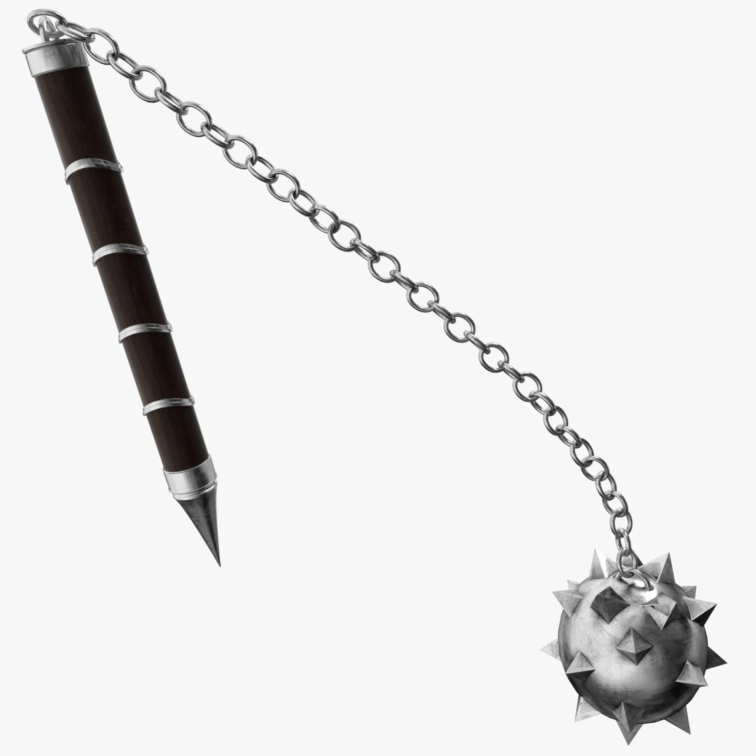 3d medieval flail model