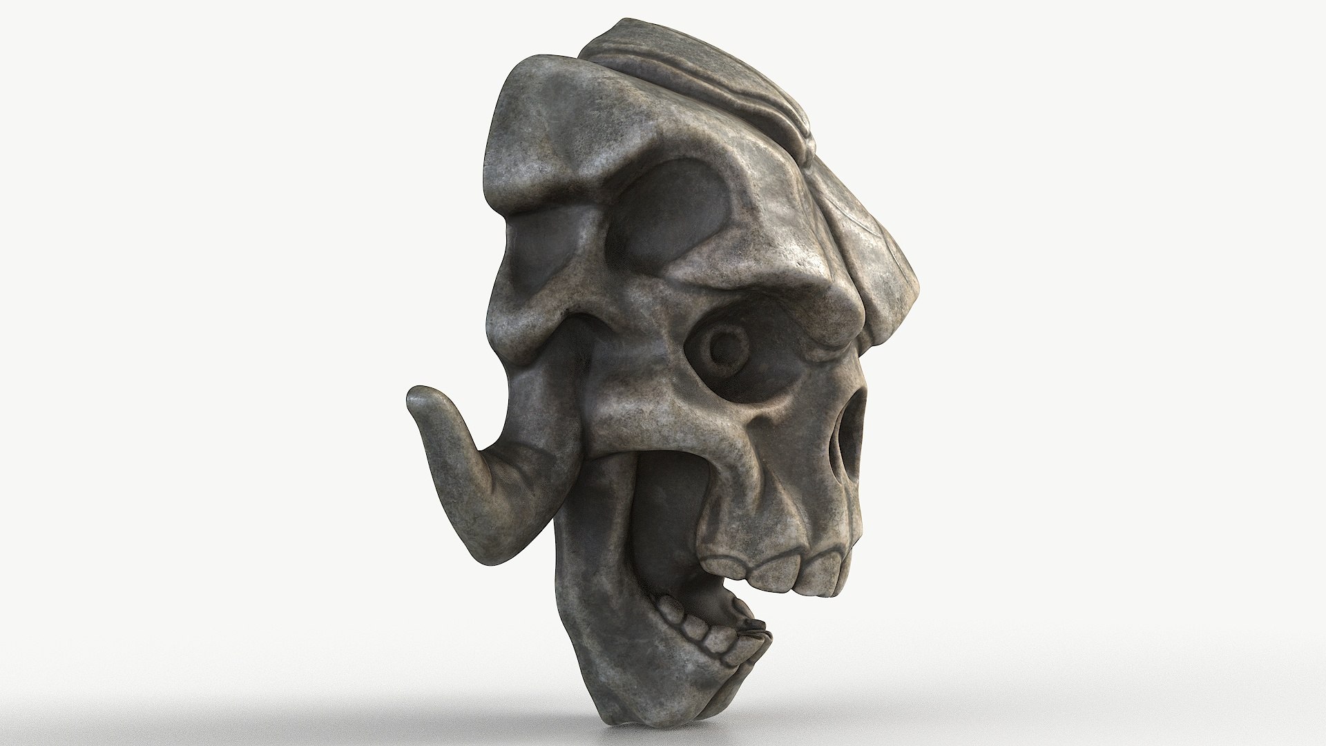 Skull 45 Textured 3D Model - TurboSquid 2307988