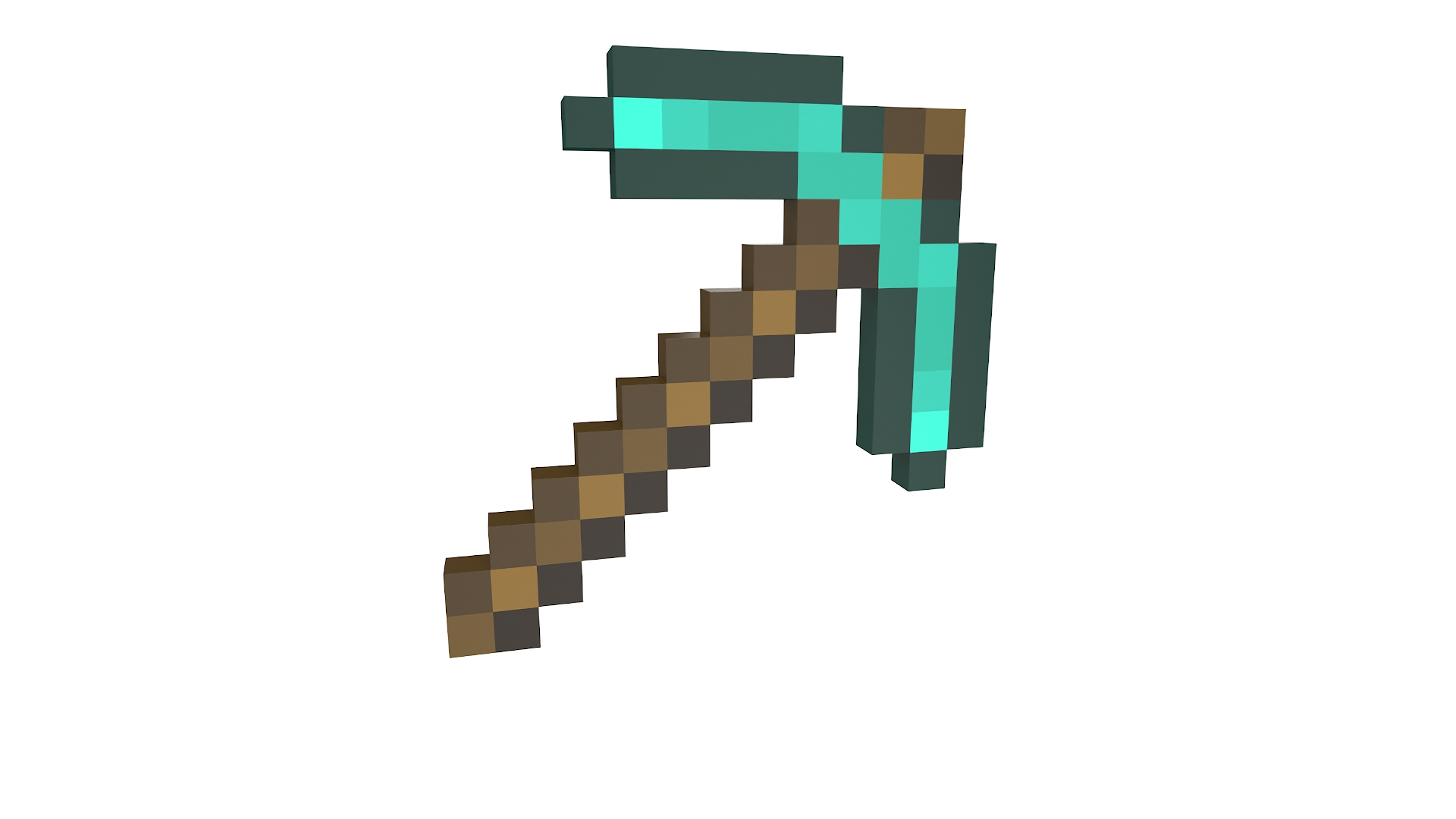 Minecraft Diamond Pickaxe Model - TurboSquid 2292973