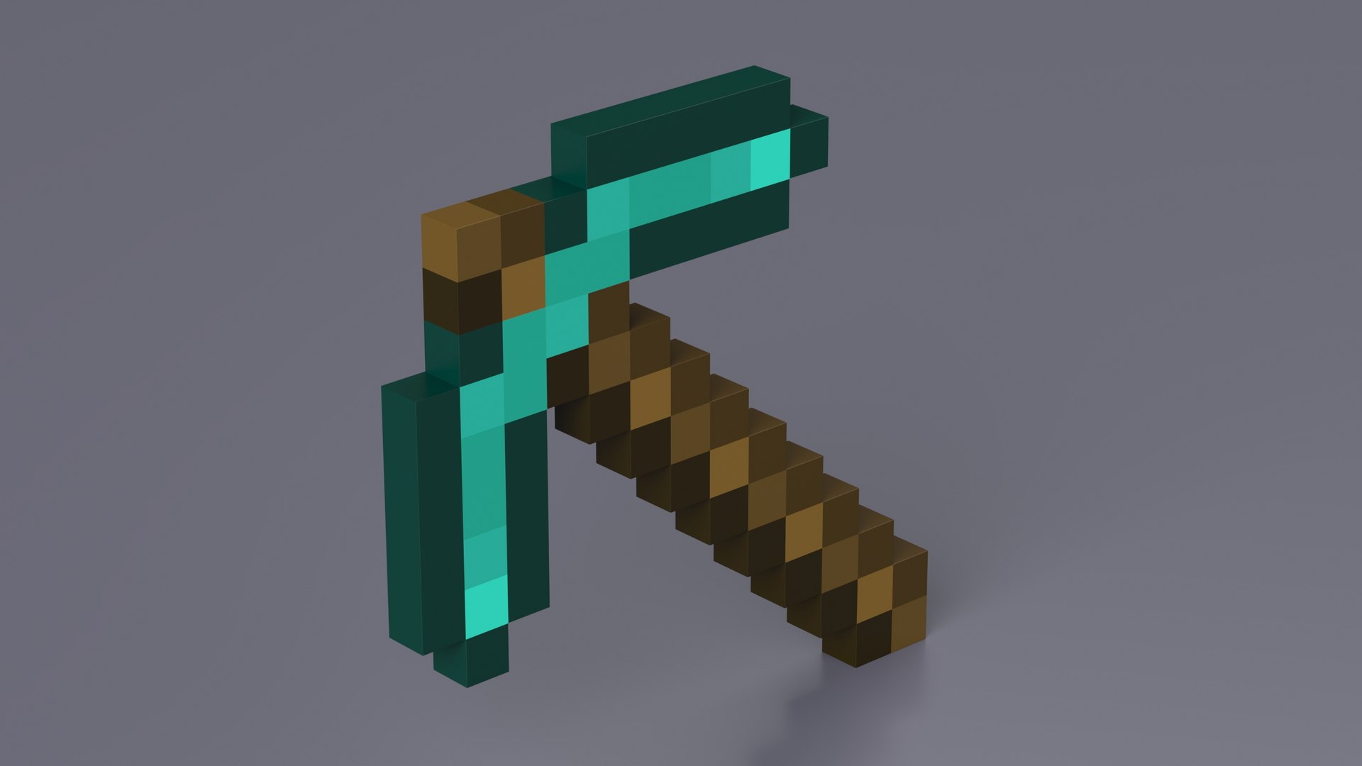 Minecraft Diamond Pickaxe Model - TurboSquid 2292973