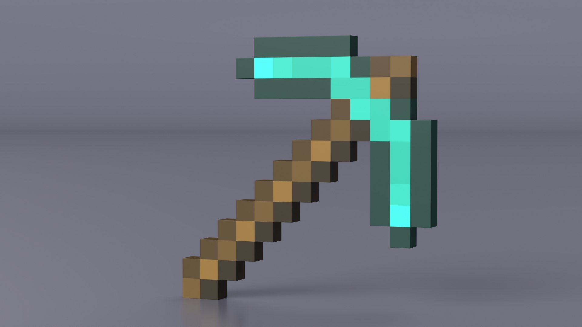Minecraft Diamond Pickaxe Model - TurboSquid 2292973