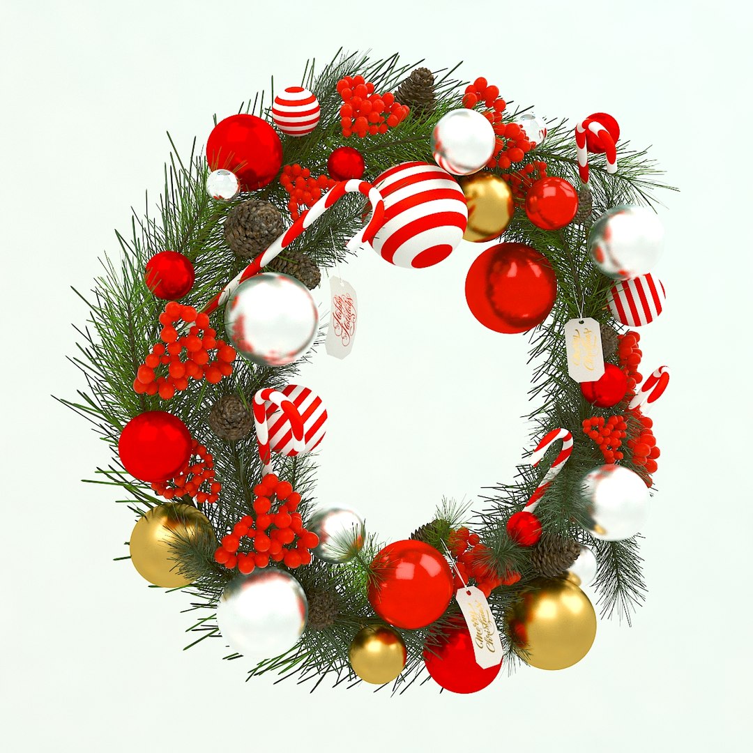 3D wreath holiday - TurboSquid 1631213