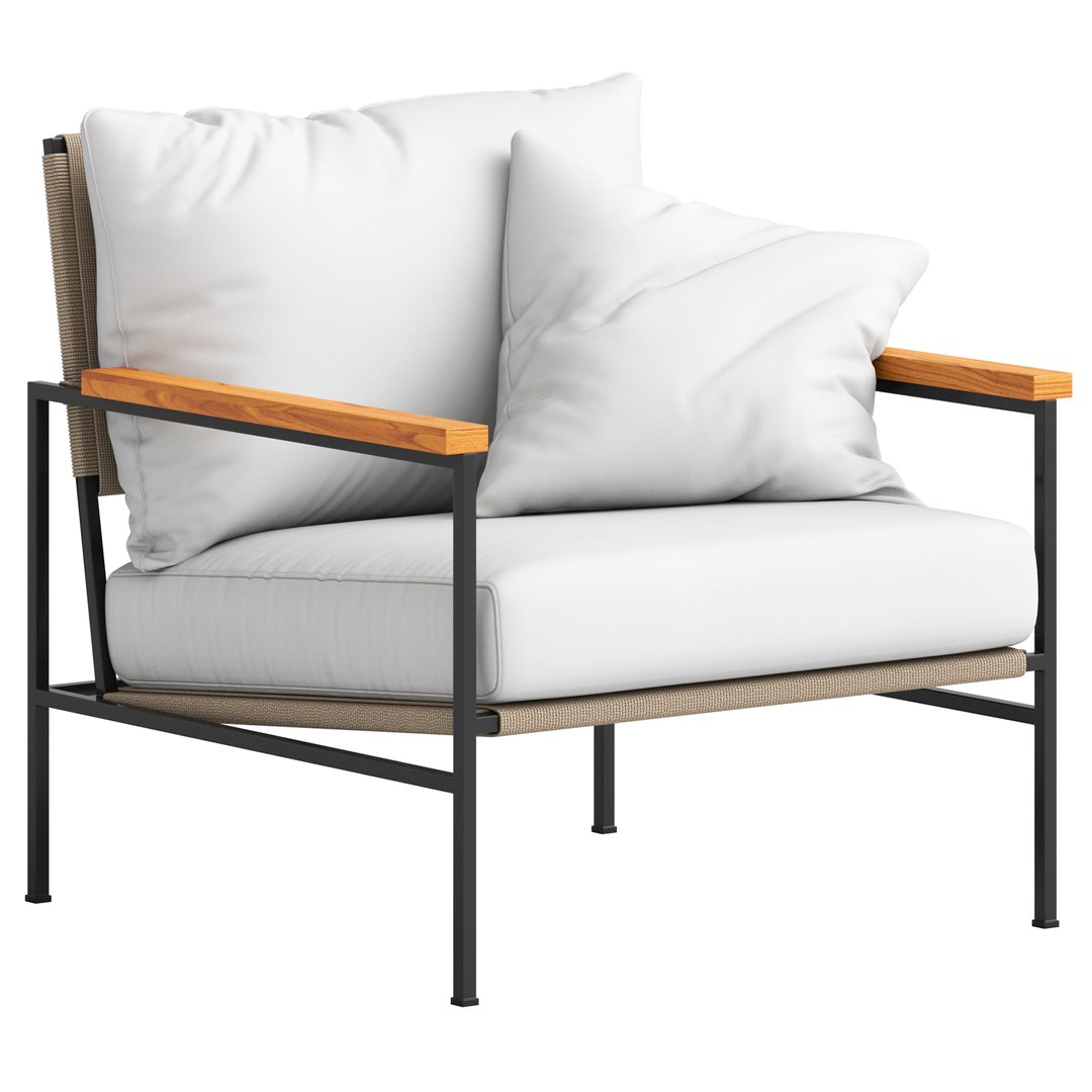 3D Coco Republic Deus Outdoor Lounge Chair - TurboSquid 2165925