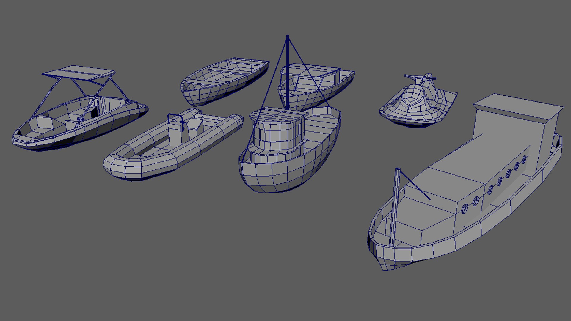 3D Low Poly Boats Pack 01 - TurboSquid 2132389