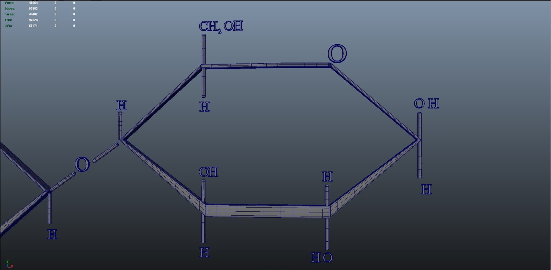 3D Disaccharide Lactose Structure - TurboSquid 1793273