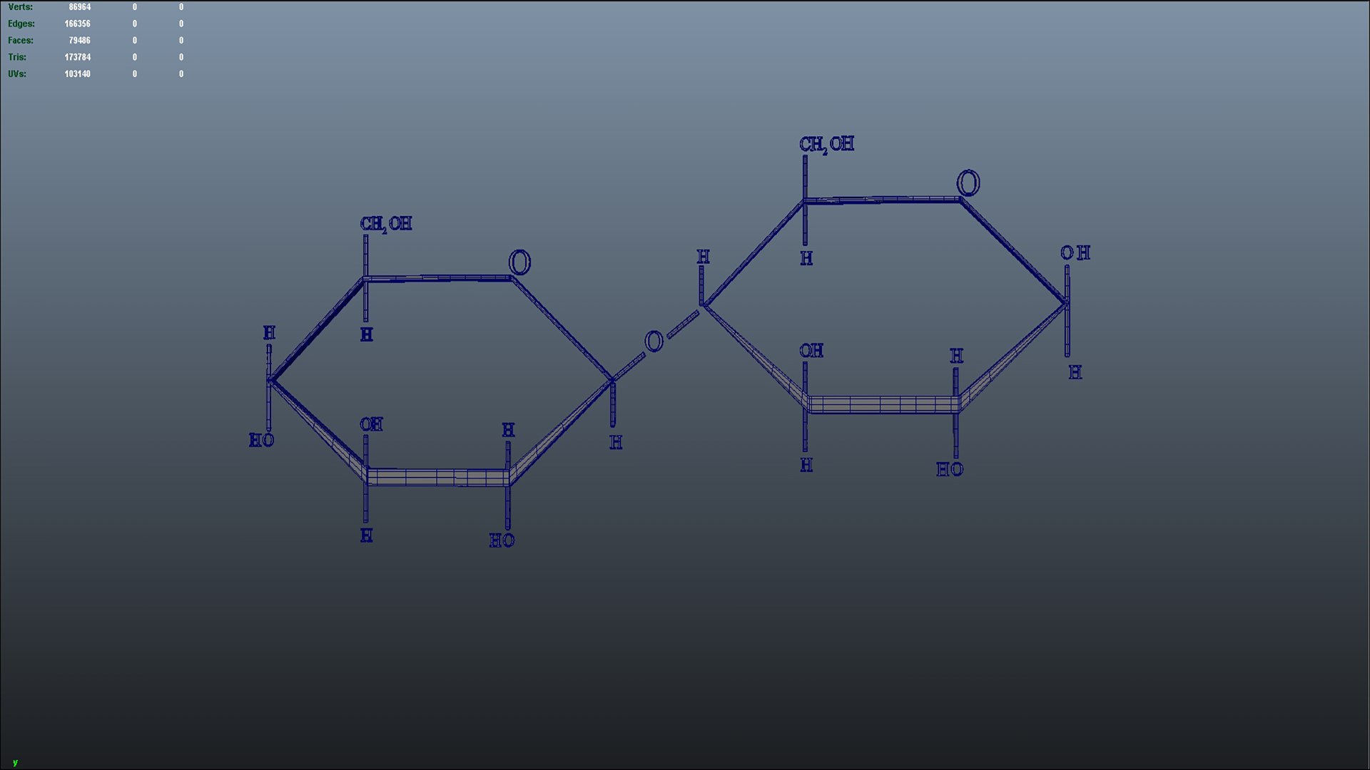 3D Disaccharide Lactose Structure - TurboSquid 1793273