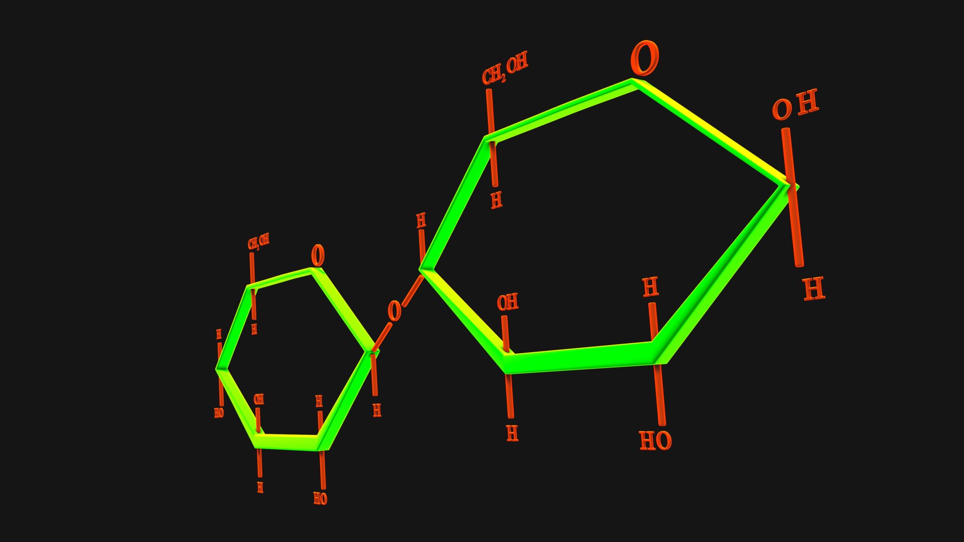 3D Disaccharide Lactose Structure - TurboSquid 1793273
