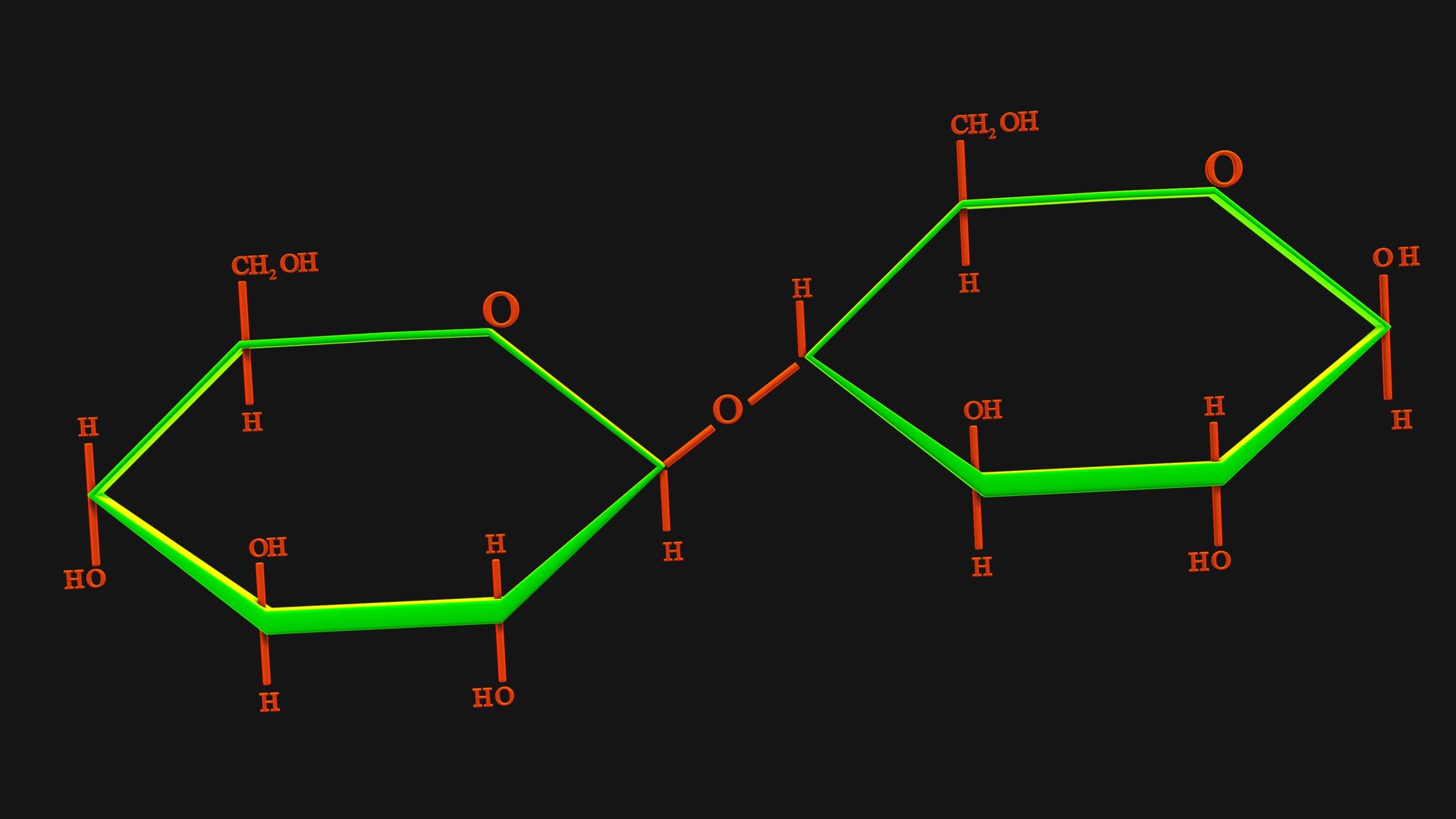 3D Disaccharide Lactose Structure - TurboSquid 1793273