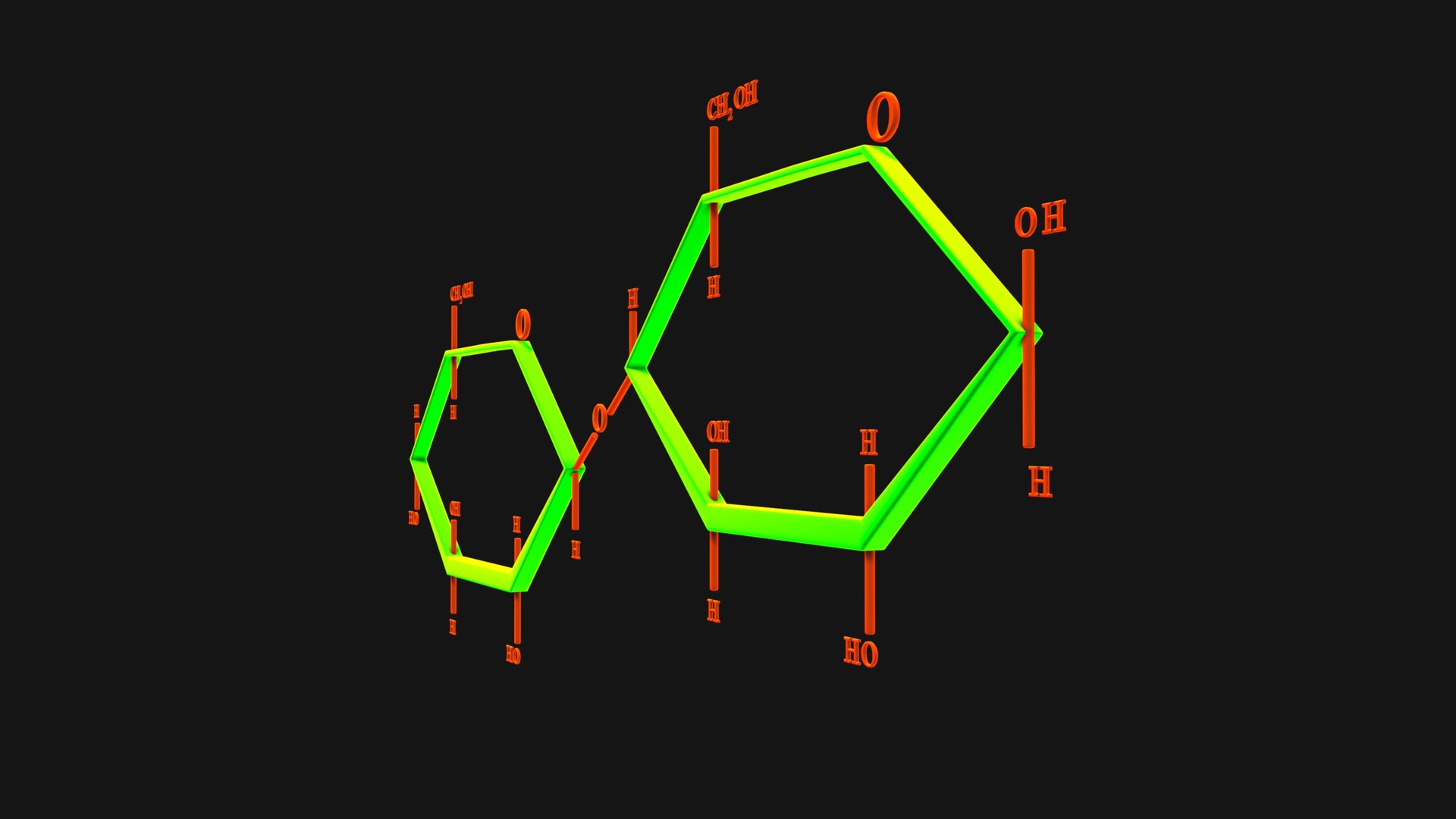 3D Disaccharide Lactose Structure - TurboSquid 1793273