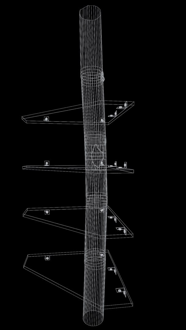 Bookshelf wood trunk model - TurboSquid 1887014