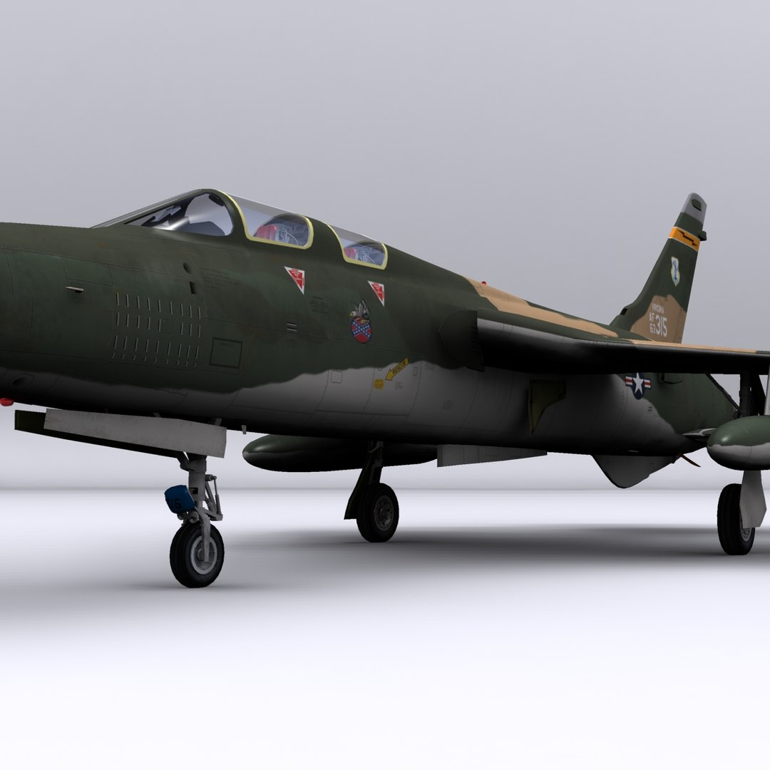 3d Model Of F-105 Thunderchief F-105f Wild