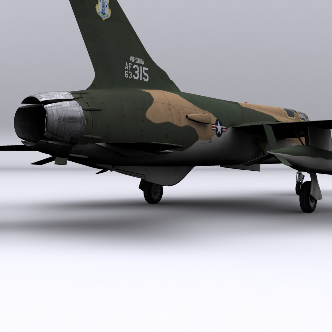 3d Model Of F-105 Thunderchief F-105f Wild