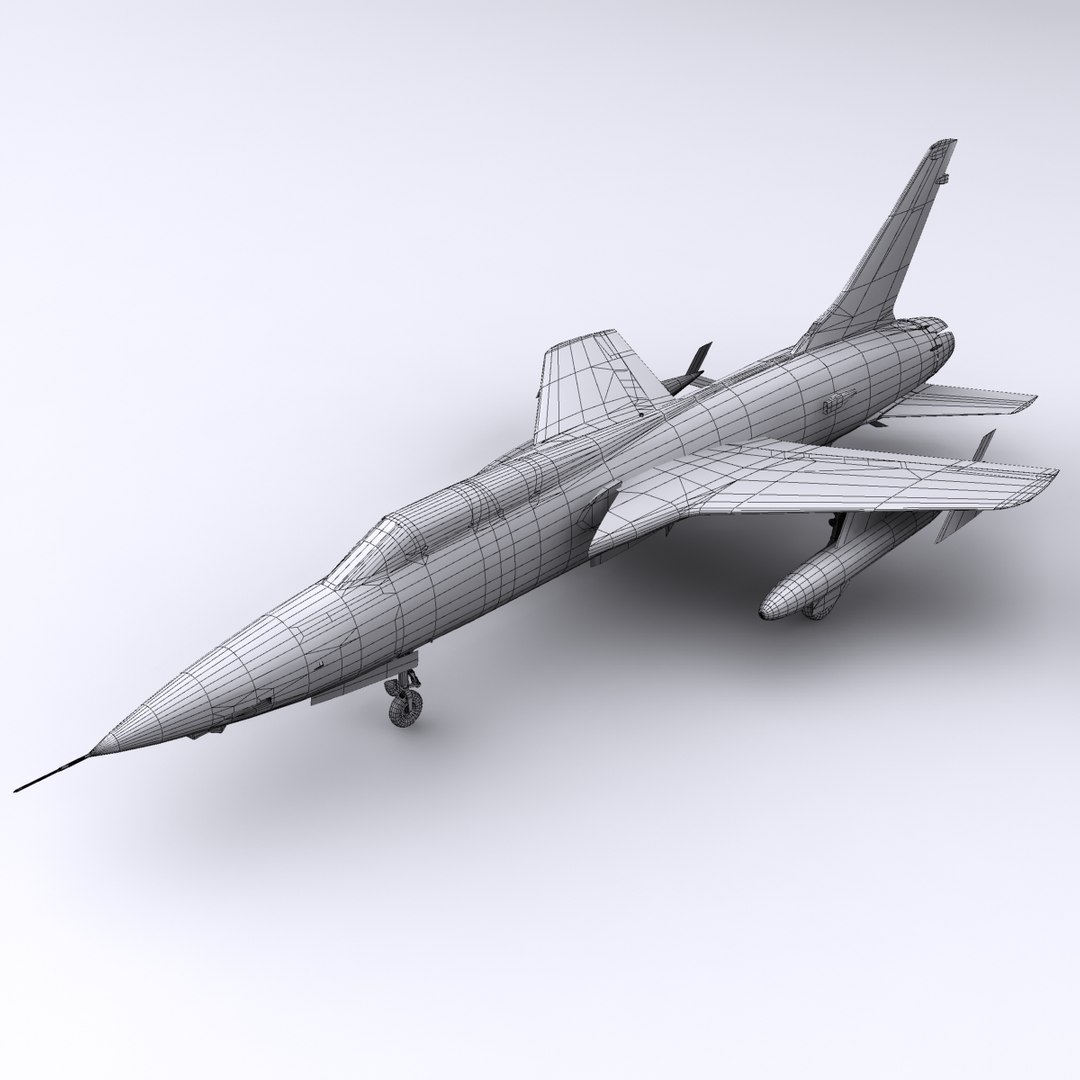 3d model of f-105 thunderchief f-105f wild