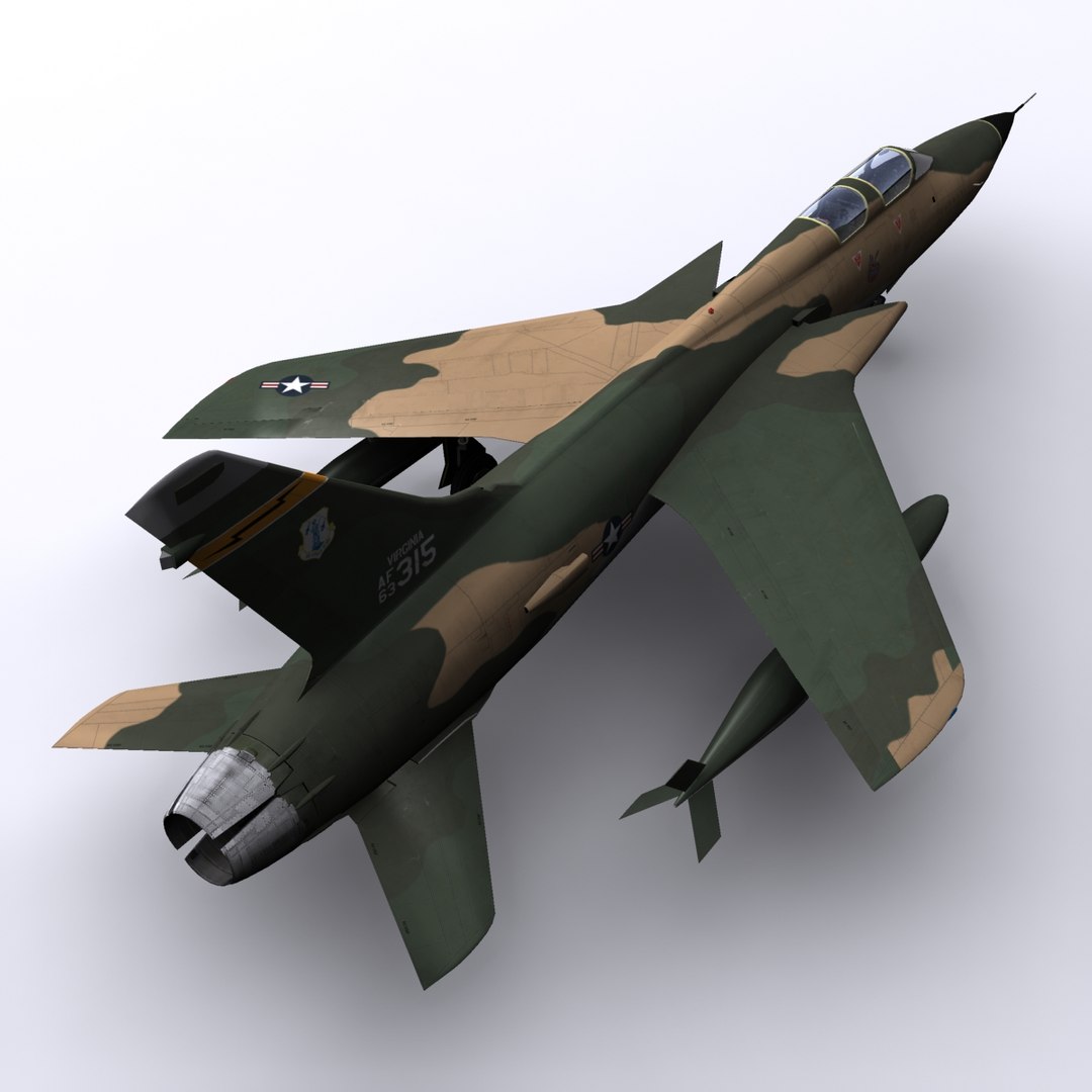 3d Model Of F-105 Thunderchief F-105f Wild