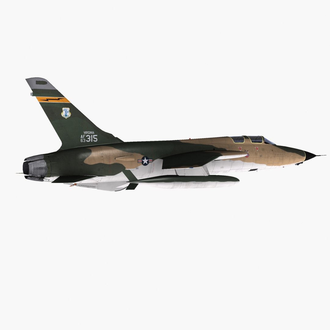 3d Model Of F-105 Thunderchief F-105f Wild
