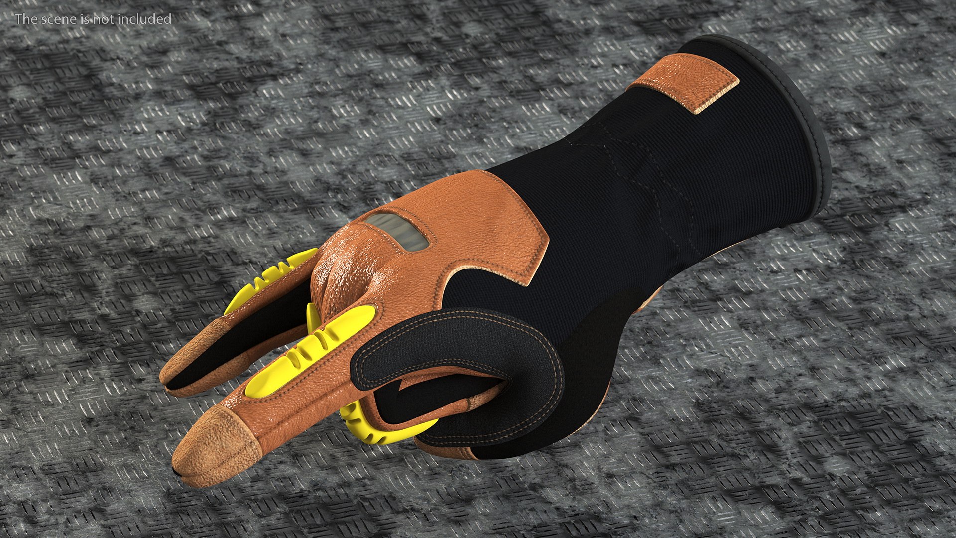 3D Safety Leather Gloves with Knuckle Guards Sign of the Horns ...