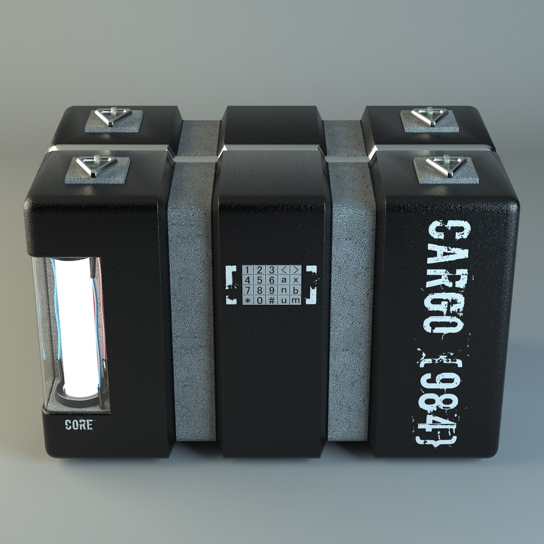3d Model Sci-fi Cargo Box