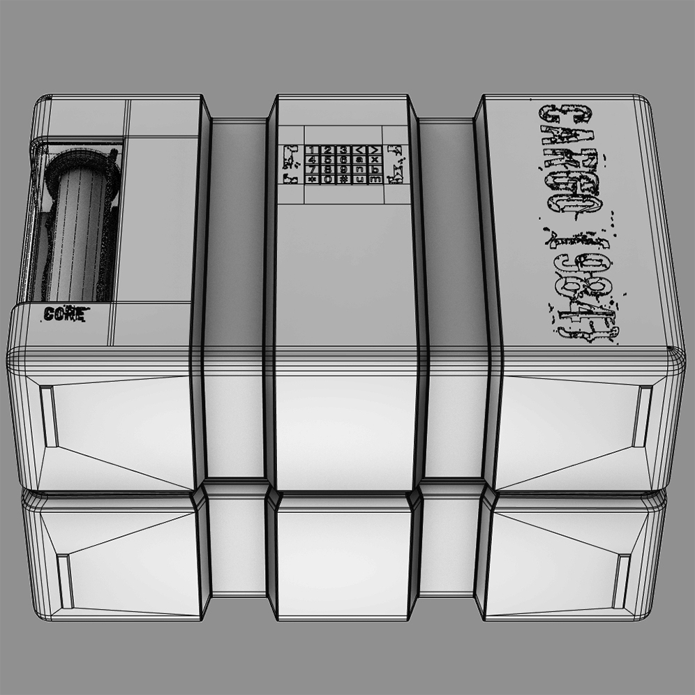 3d model sci-fi cargo box
