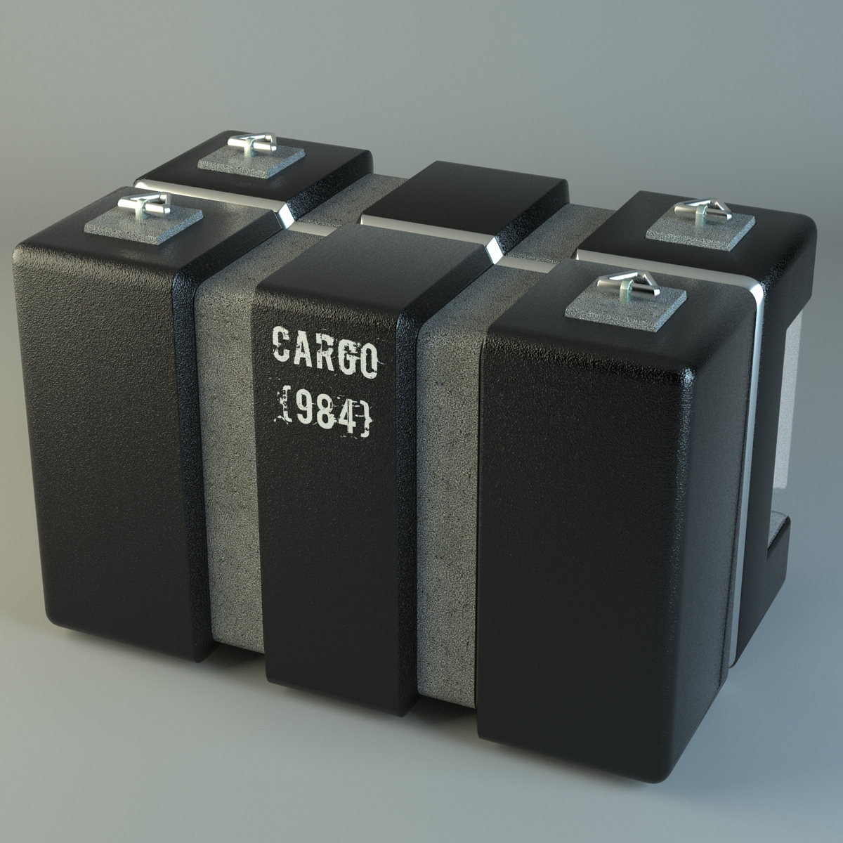 3d model sci-fi cargo box