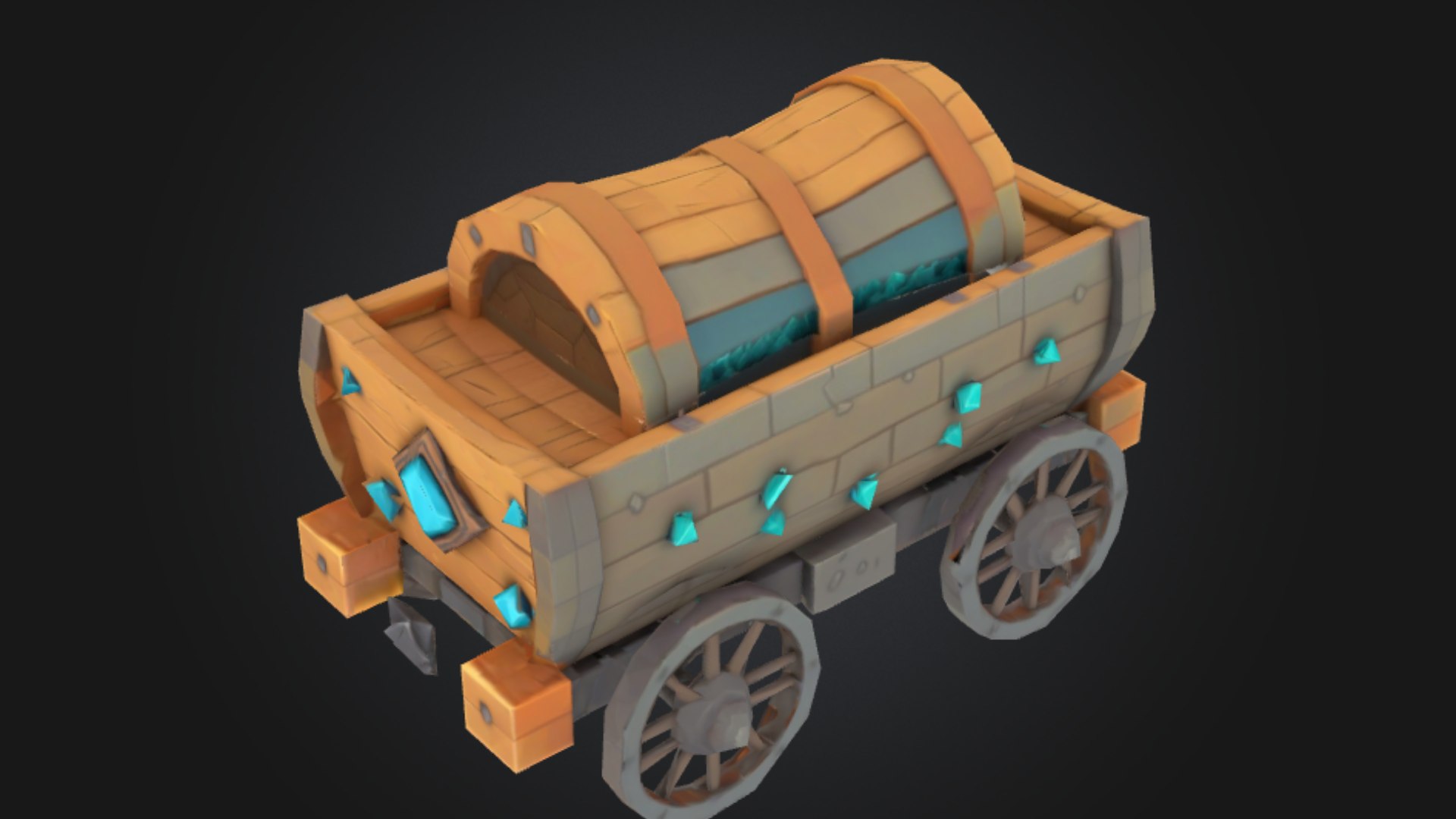 3D Stylized Game Ready Magic Caravan 3K Triangles Low Poly FBX OBJ BLEND - TurboSquid 2395440