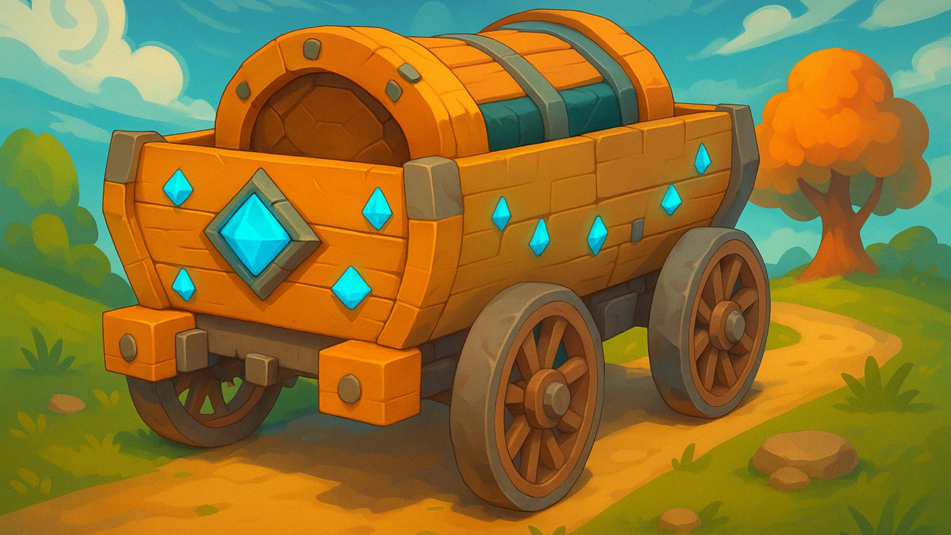 3D Stylized Game Ready Magic Caravan 3K Triangles Low Poly FBX OBJ BLEND - TurboSquid 2395440