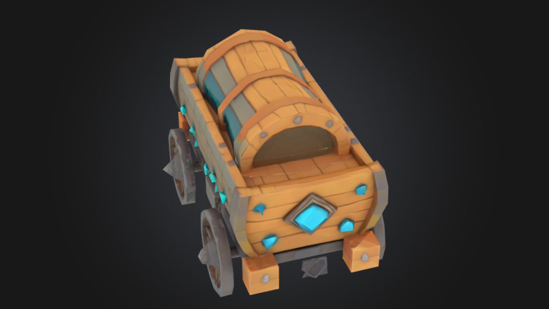 3D Stylized Game Ready Magic Caravan 3K Triangles Low Poly FBX OBJ BLEND - TurboSquid 2395440