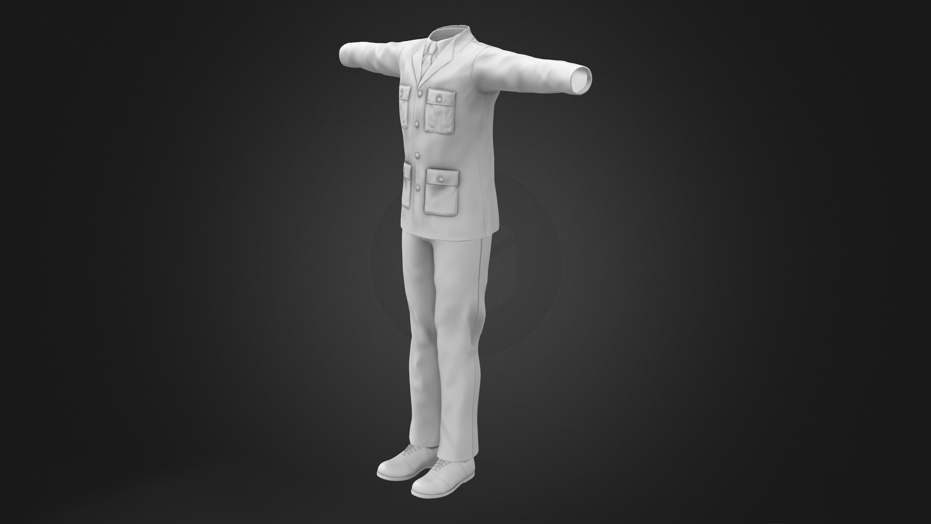 3D model Conductor Ticketer Greeter Driver Postman Style Uniform ...