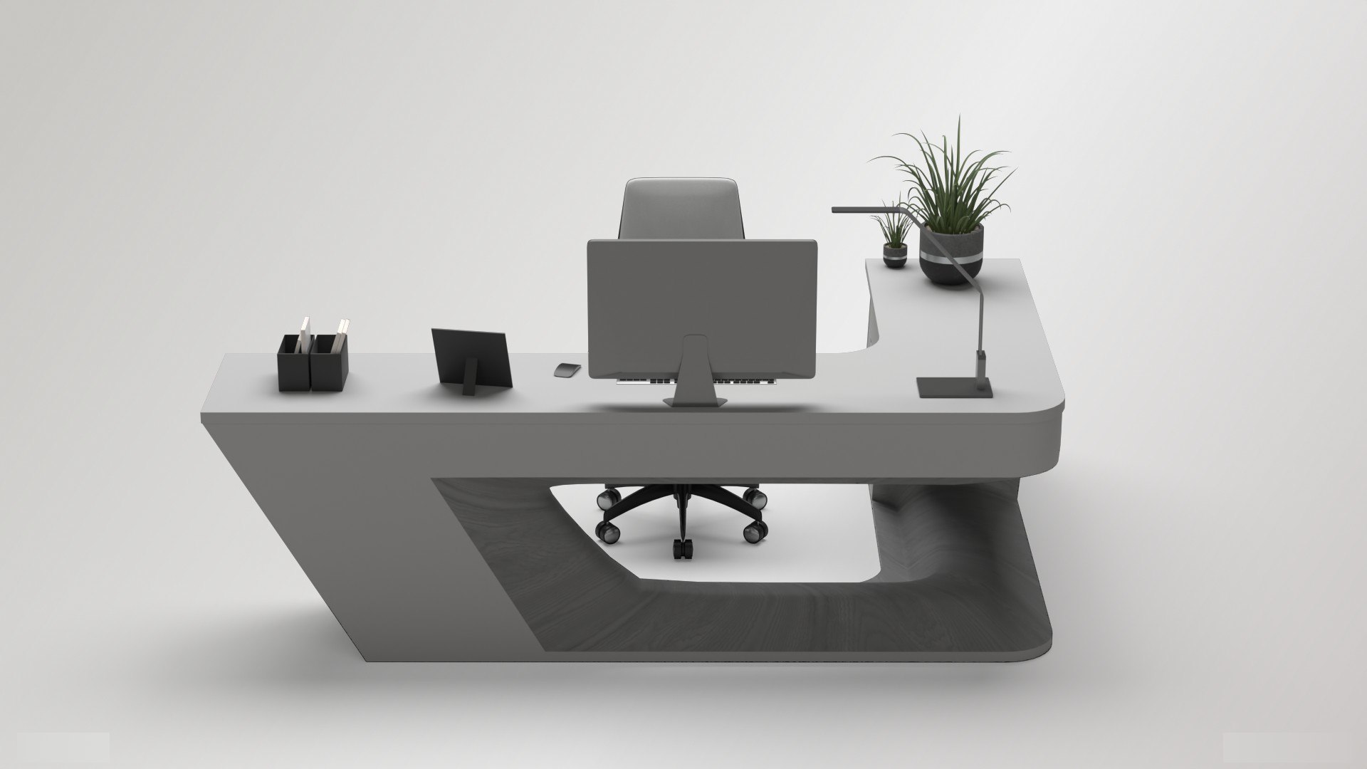Office Work Space Low-poly Model 3D Model - TurboSquid 2265766