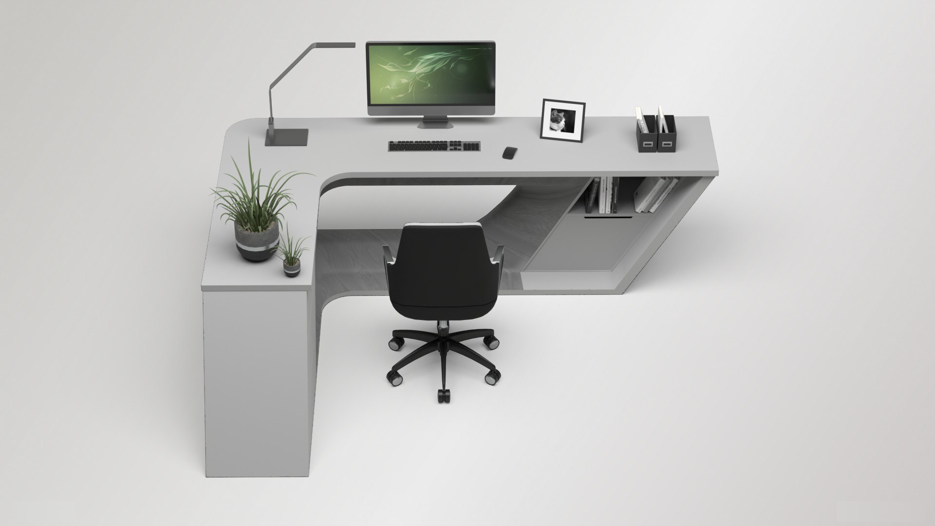 Office Work Space Low-poly Model 3D Model - TurboSquid 2265766