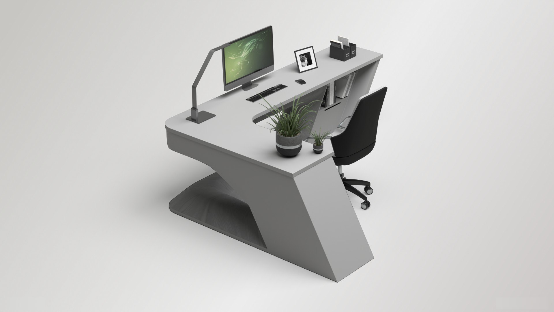 Office Work Space Low-poly Model 3D Model - TurboSquid 2265766