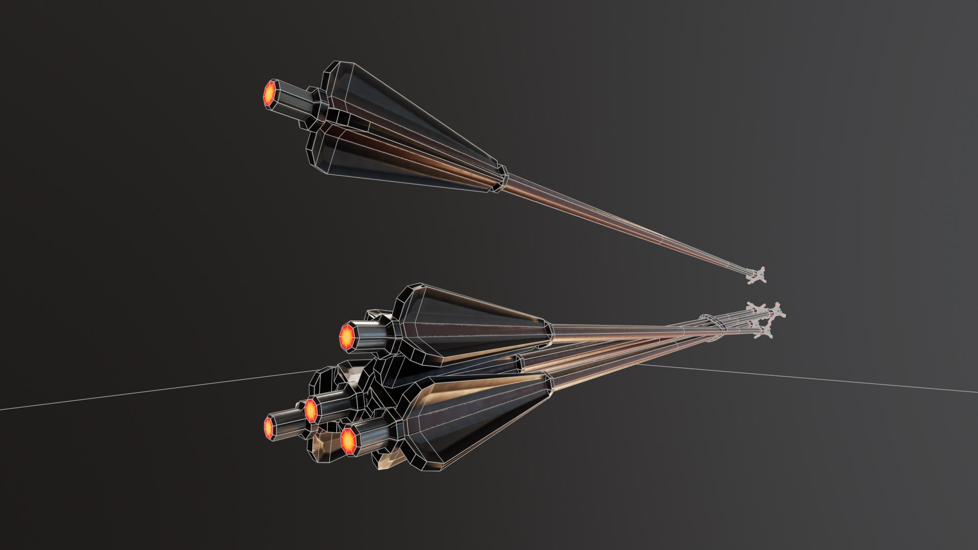 3D Sci-Fi Fire Arrows - TurboSquid 2279163