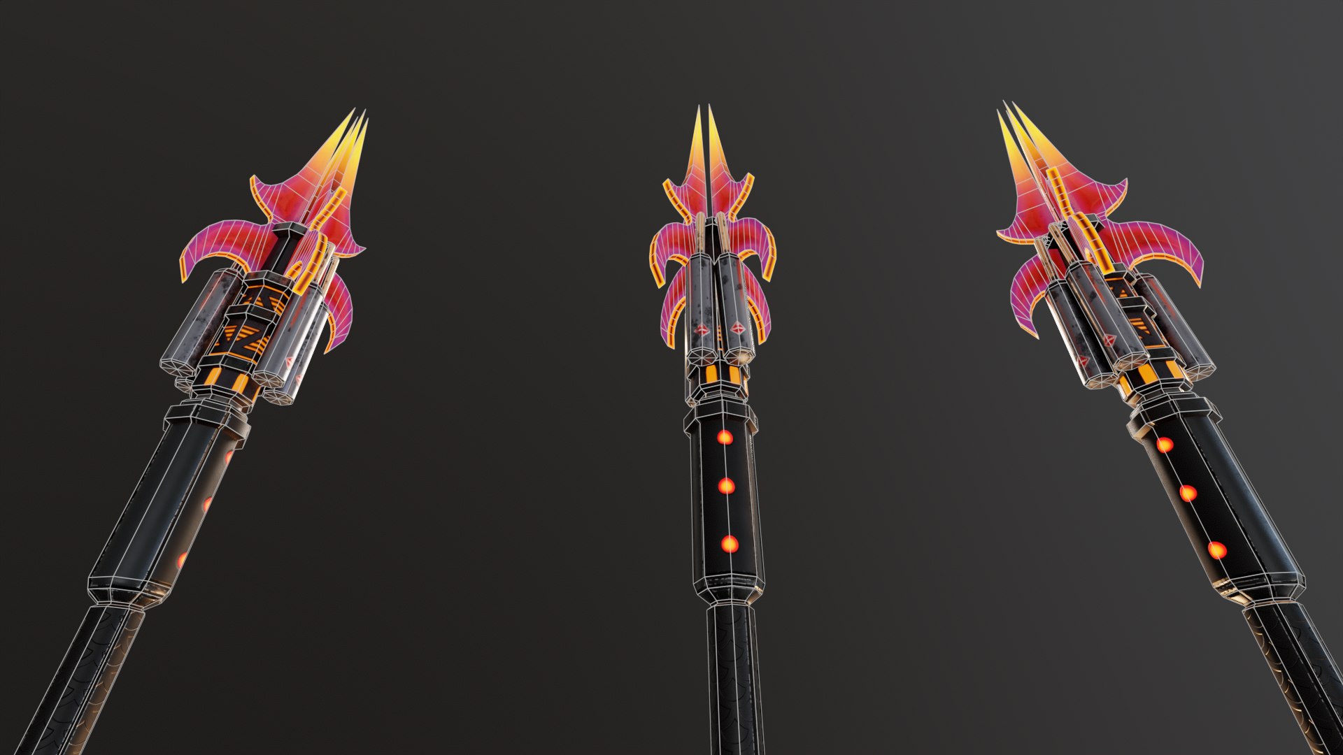 3D Sci-Fi Fire Arrows - TurboSquid 2279163