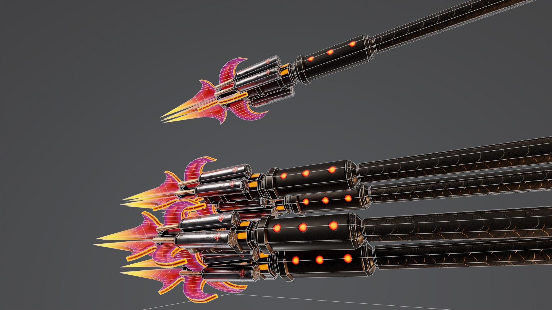 3D Sci-Fi Fire Arrows - TurboSquid 2279163