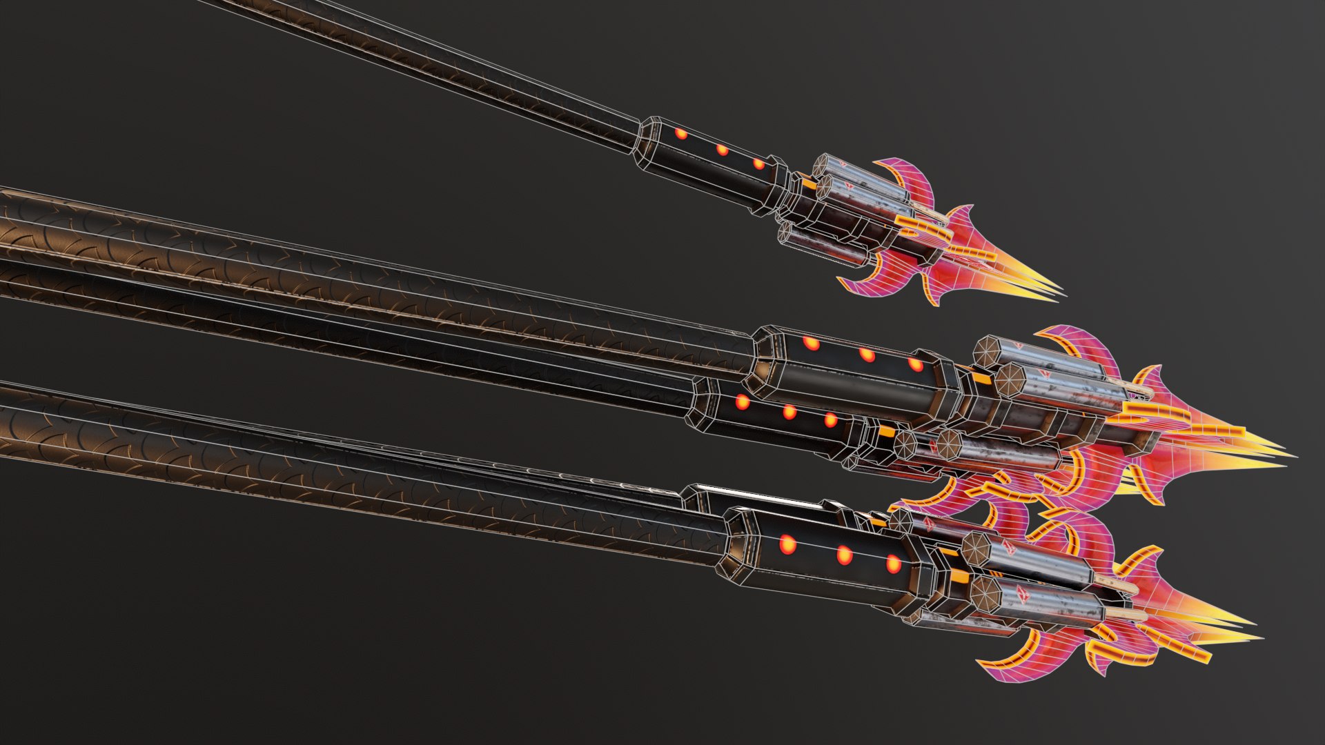 3D Sci-Fi Fire Arrows - TurboSquid 2279163
